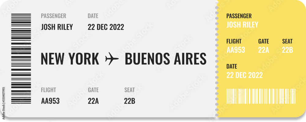 Vector illustration of pattern of airline boarding pass ticket in ...
