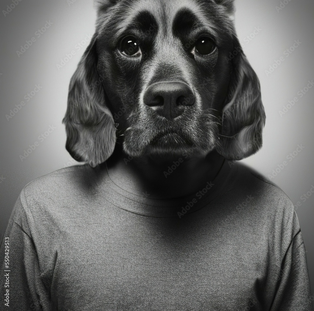 A cute dog-man Stock Illustration | Adobe Stock