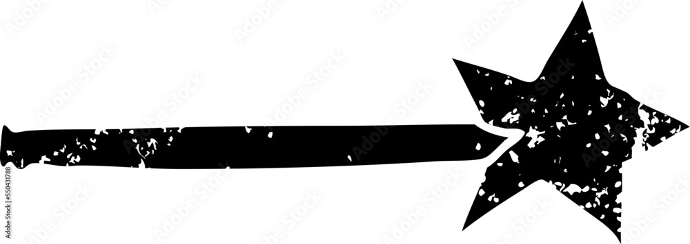 outline of a magic star wand Stock Vector | Adobe Stock
