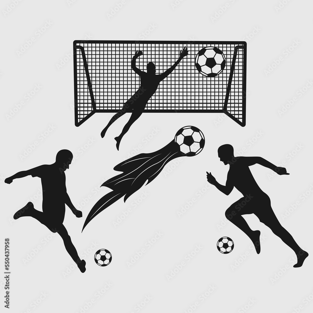 Soccer Ball Player Svg Cut File, Soccer Ball player, Soccer Ball goal ...