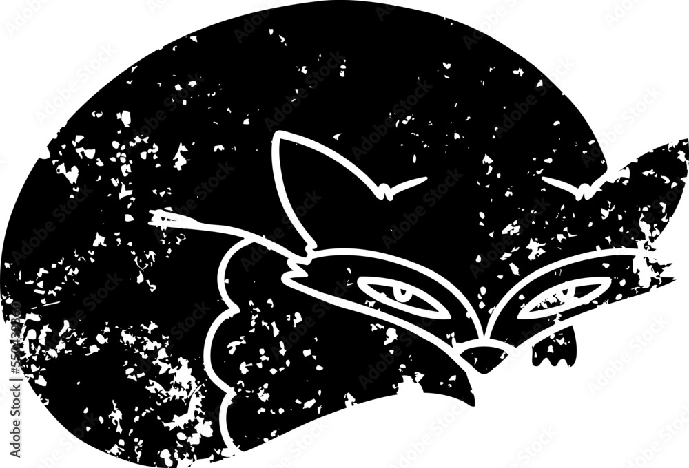 cartoon curled up fox Stock Vector | Adobe Stock