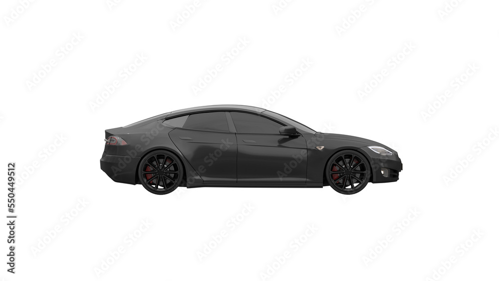 TESLA MODEL S, 3D RENDERING OF TESLA ON TRANSPARENT PNG BACKGROUND ...