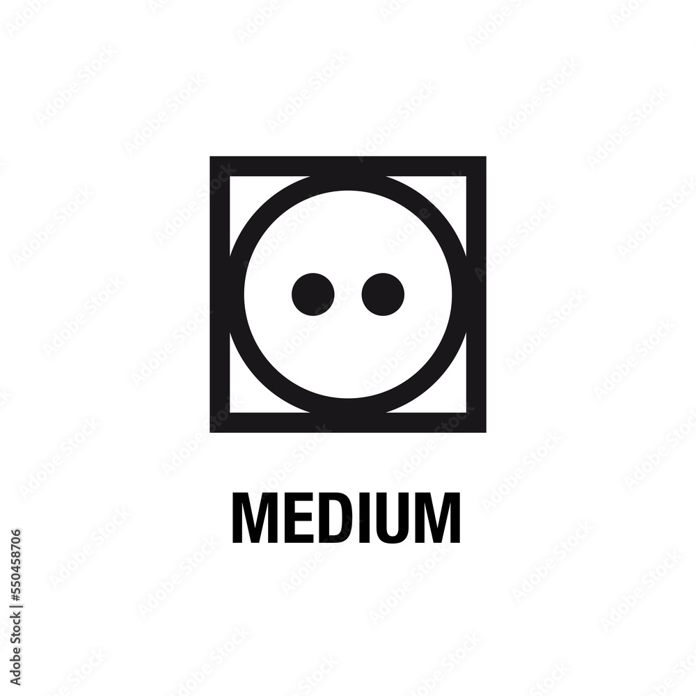 Tumble dry, medium, washing care sign, laundry icon, textile symbol ...