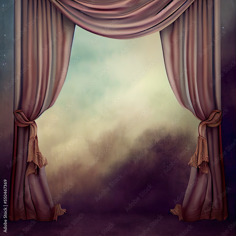 curtain Stock Illustration | Adobe Stock