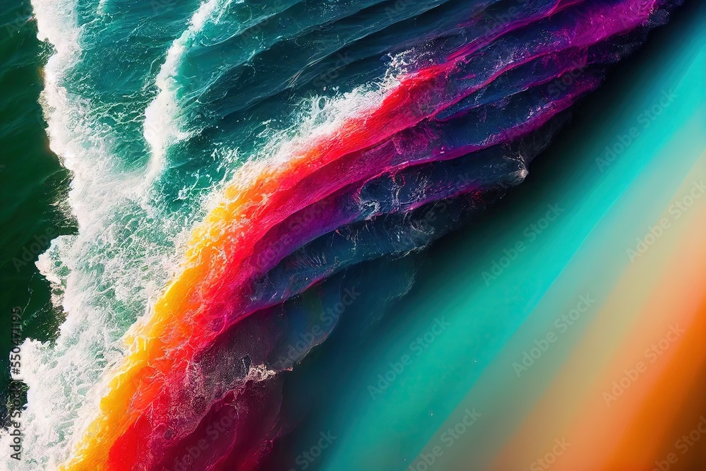 Rainbow Water Wave