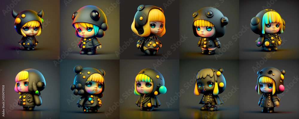Character, icon, avatar, 3d, background, digital illustration Stock ...