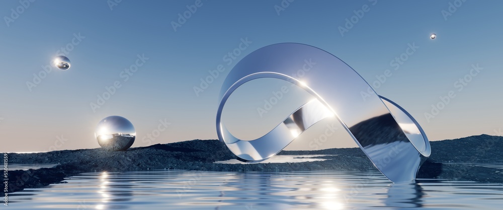 Blue Chrome 3d Wallpapers