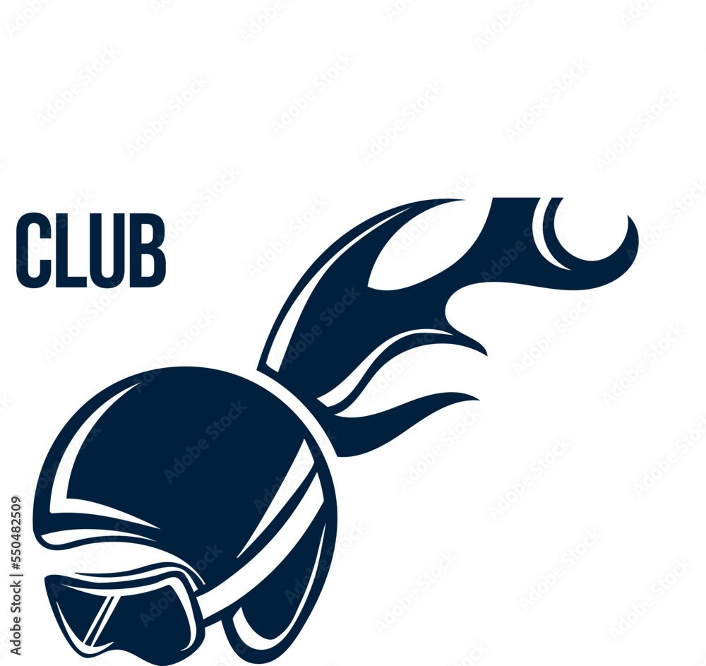 Rider skull logo, speed emblem symbol design, vector illustration ...