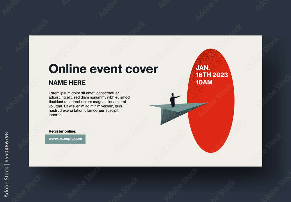 Business Leadership Online Event Cover Template Stock Template | Adobe ...