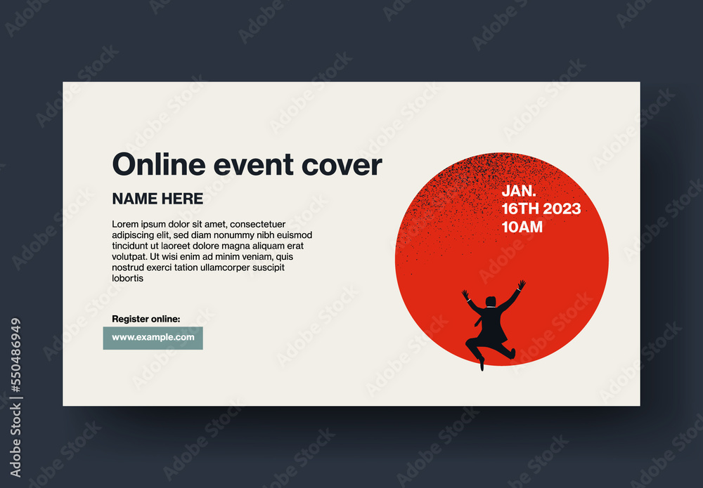Online Business Event Cover Template Stock Template | Adobe Stock