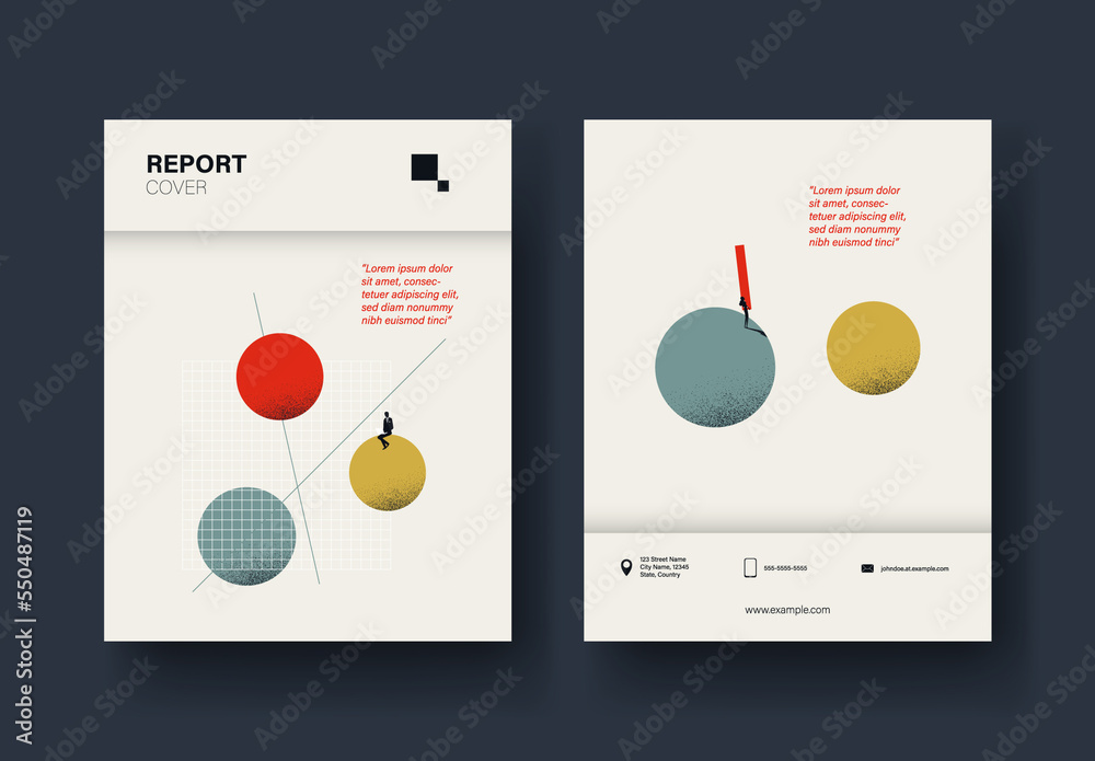 Technology Company Business Report Cover Template Stock Template ...