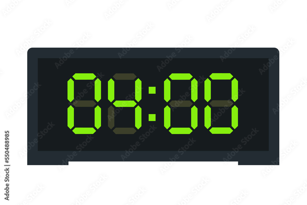 Vetor De Vector Flat Illustration Of A Digital Clock Displaying 04 00