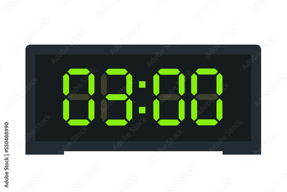 Vecteur Stock Vector flat illustration of a digital clock displaying 03 ...