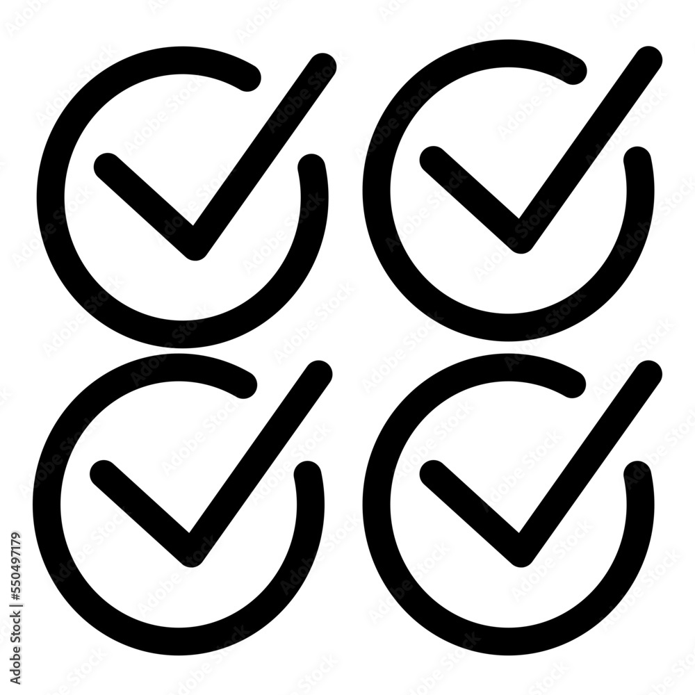 Approved Tick Box Checked Correct Stock Vector | Adobe Stock