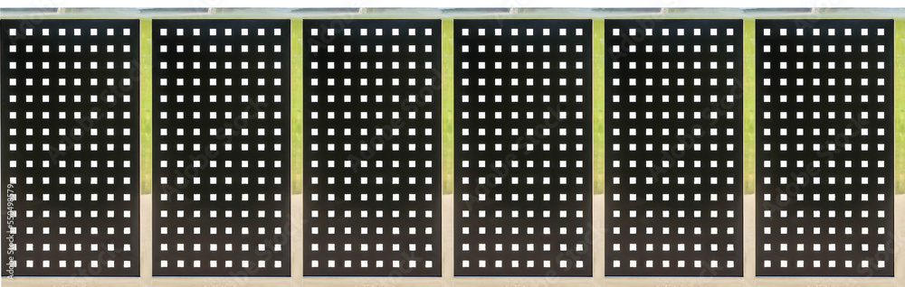 Perforated Metal Fence on transparent background Stock Photo | Adobe Stock