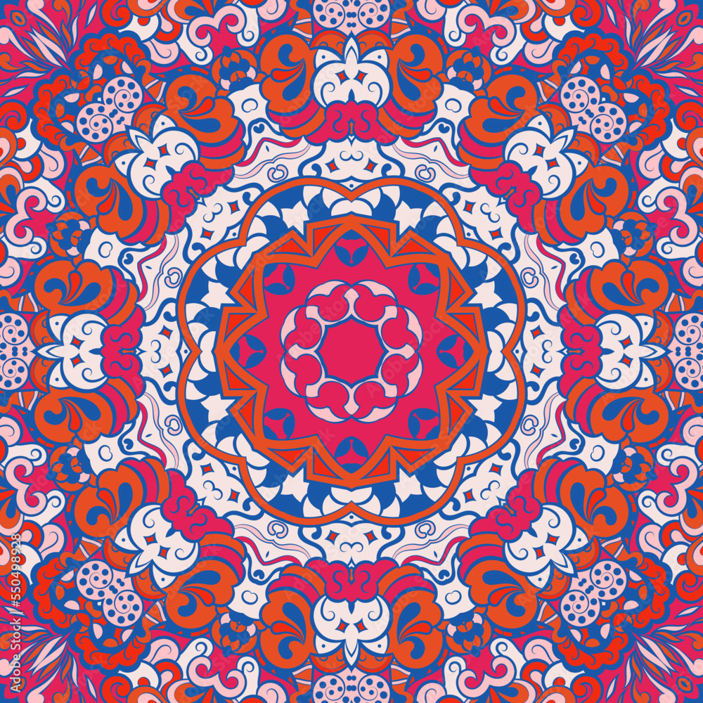 Seamless tile texture. Tracery mehndi design image. Ethnic doodle art ...