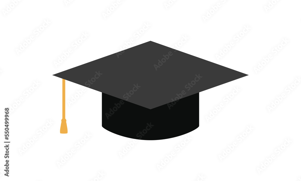 Graduation cap icon for web. Simple graduation cap sign vector design ...