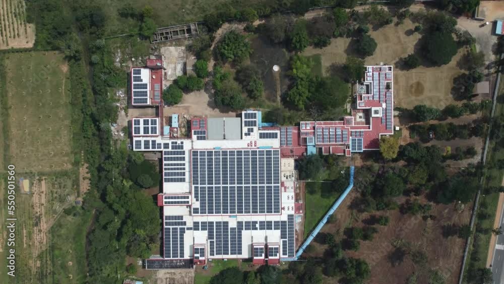 Video Stock Energy self-sufficient factory using solar rooftop and ...