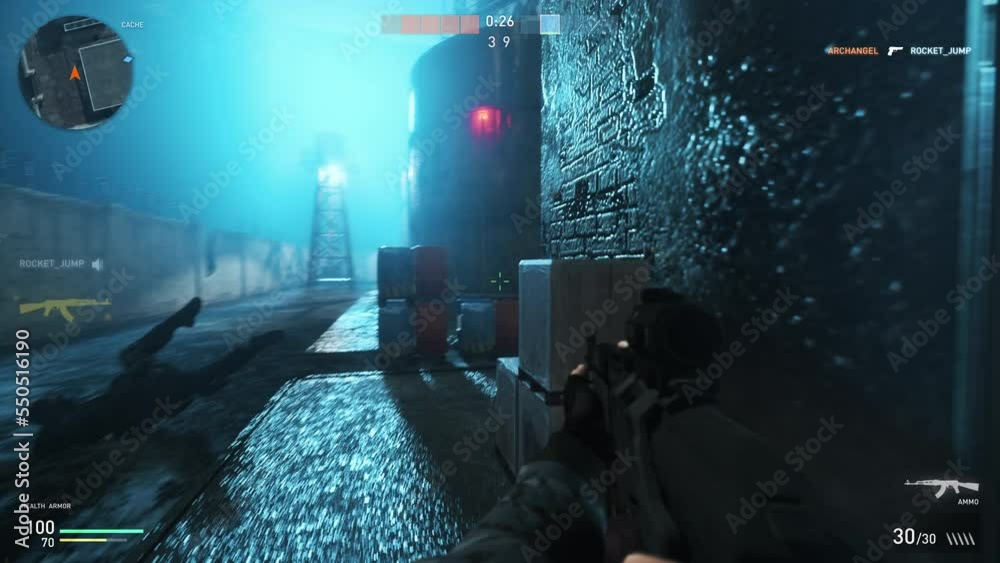 Soldier Character Takes Army Combat Weapon And Scores Triple Kill On ...