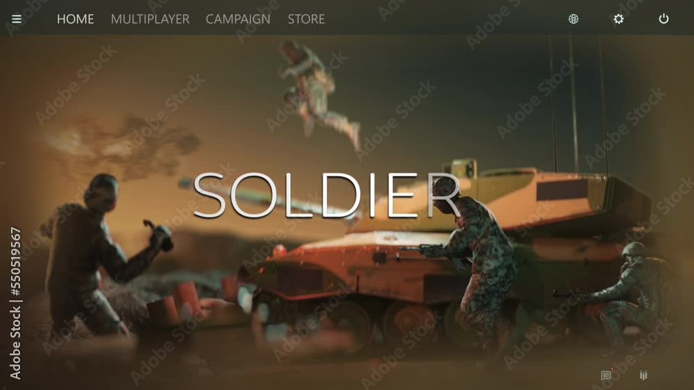 Scrolling through the multiple menu screens of the modern battlefield ...