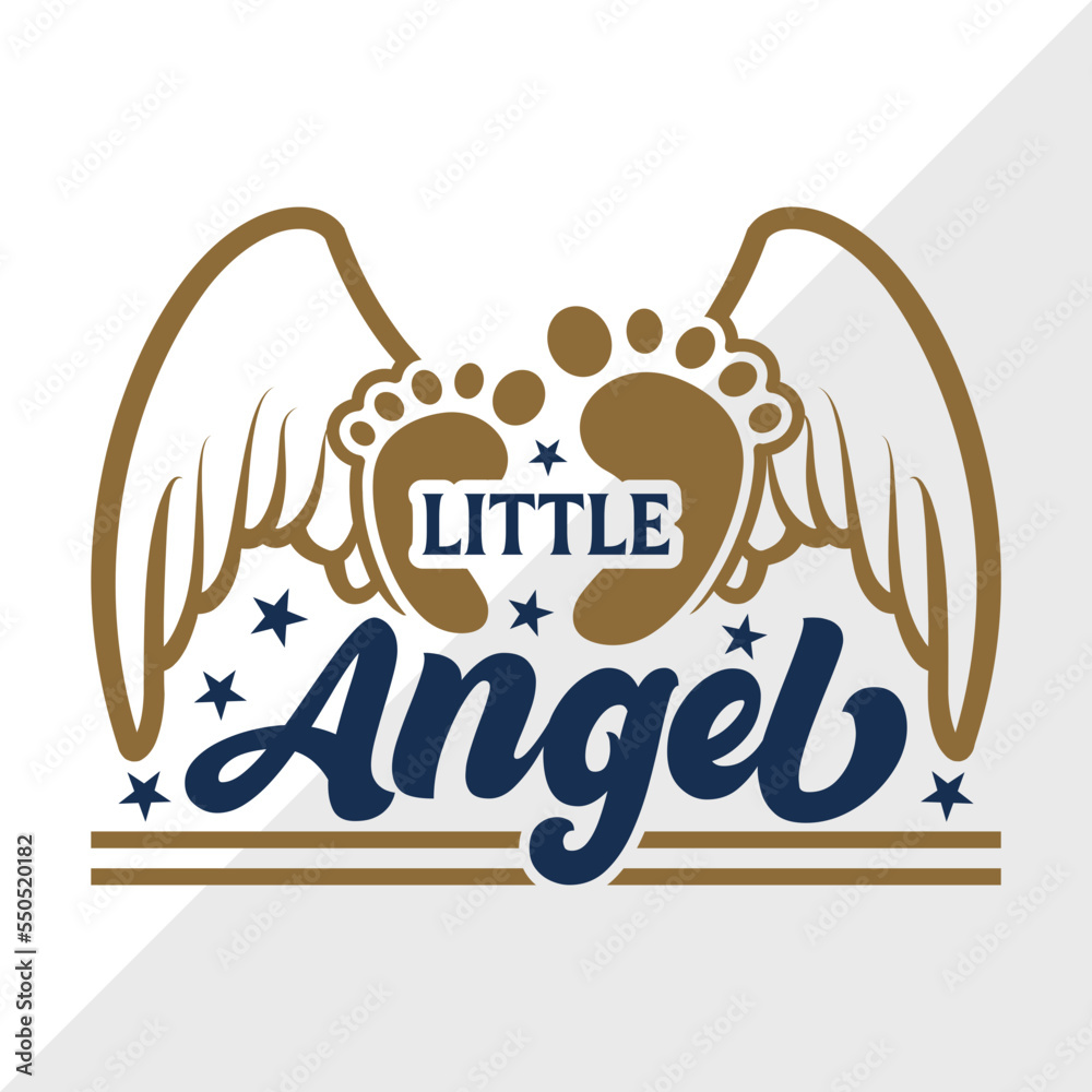 Little Angel SVG Cut File, Angel Svg, Newborn Svg, Child Svg, Cute Baby ...