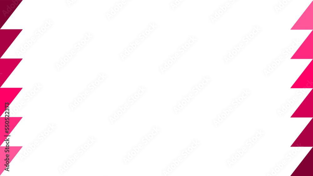 Background white with triangle pink purple red border. Vector can be ...
