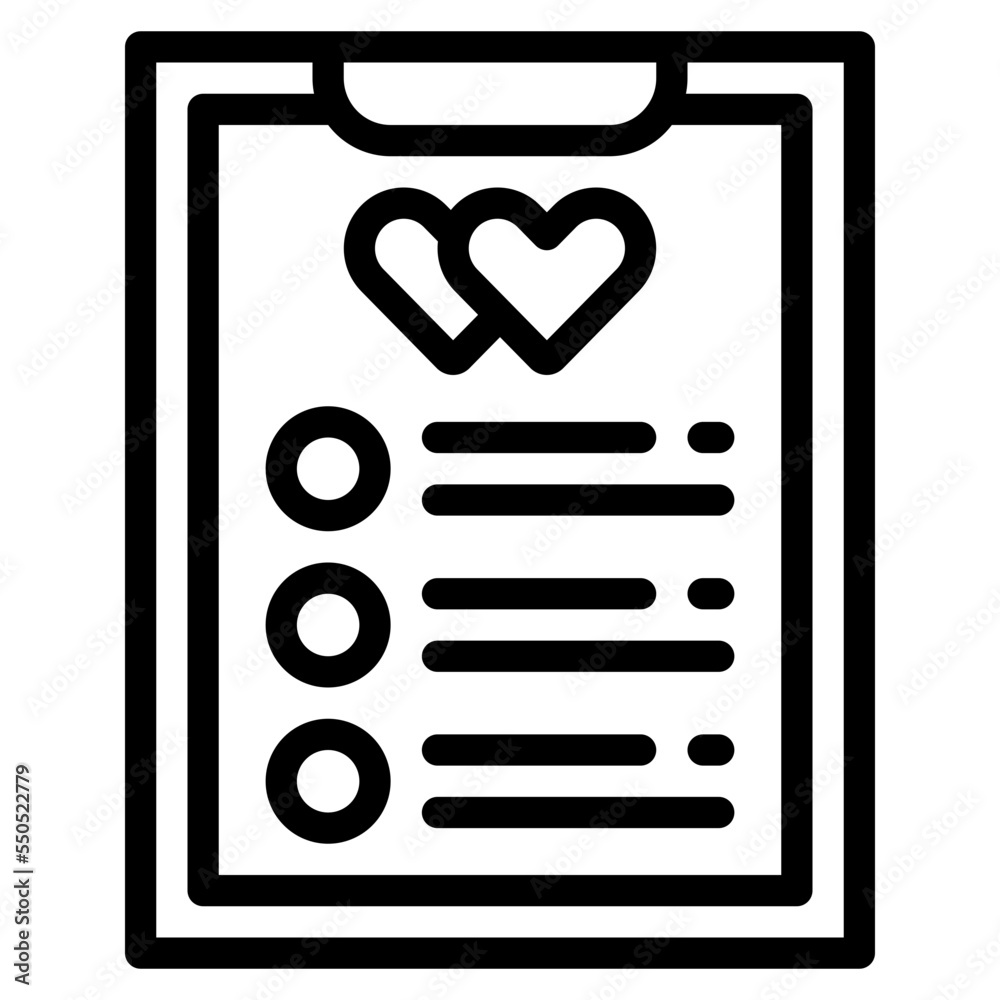 plan menu list wedding icon Stock Vector | Adobe Stock