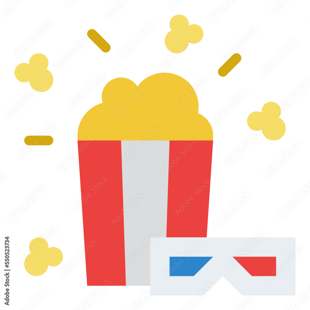 popcorn movie sweet snack icon Stock Vector | Adobe Stock