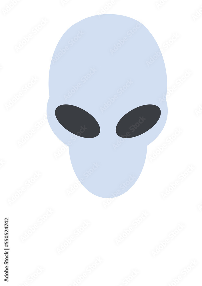 alien head icon / transparent background Stock Photo | Adobe Stock