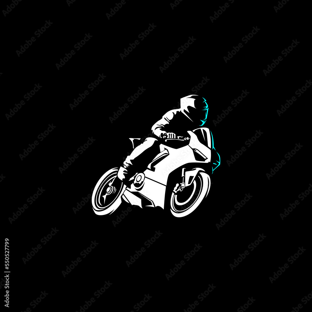 vector of superbike in black background, used for illustration Stock ...