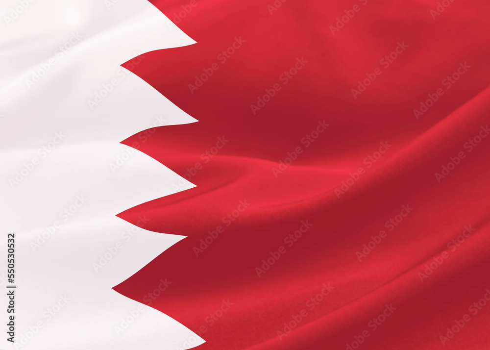 Shiny flag of Kingdom of Bahrain Stock Illustration | Adobe Stock
