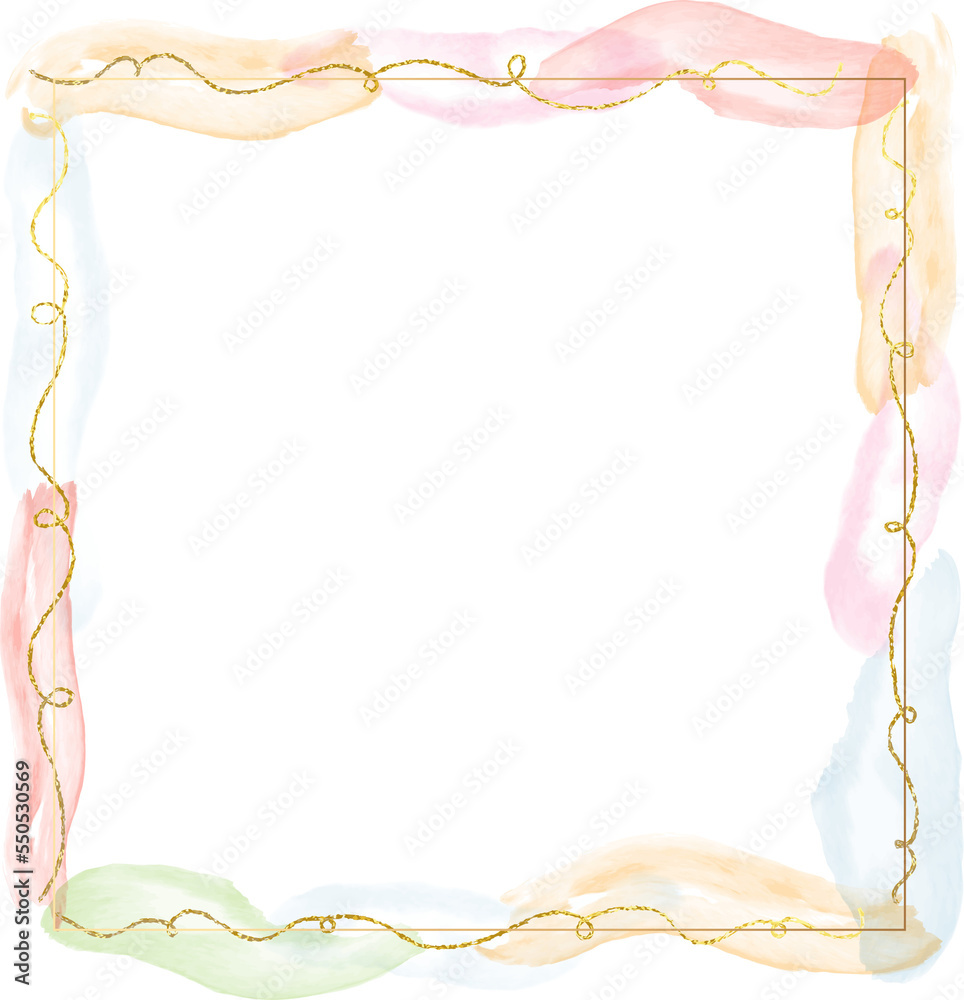 Watercolor frame background Stock Illustration | Adobe Stock