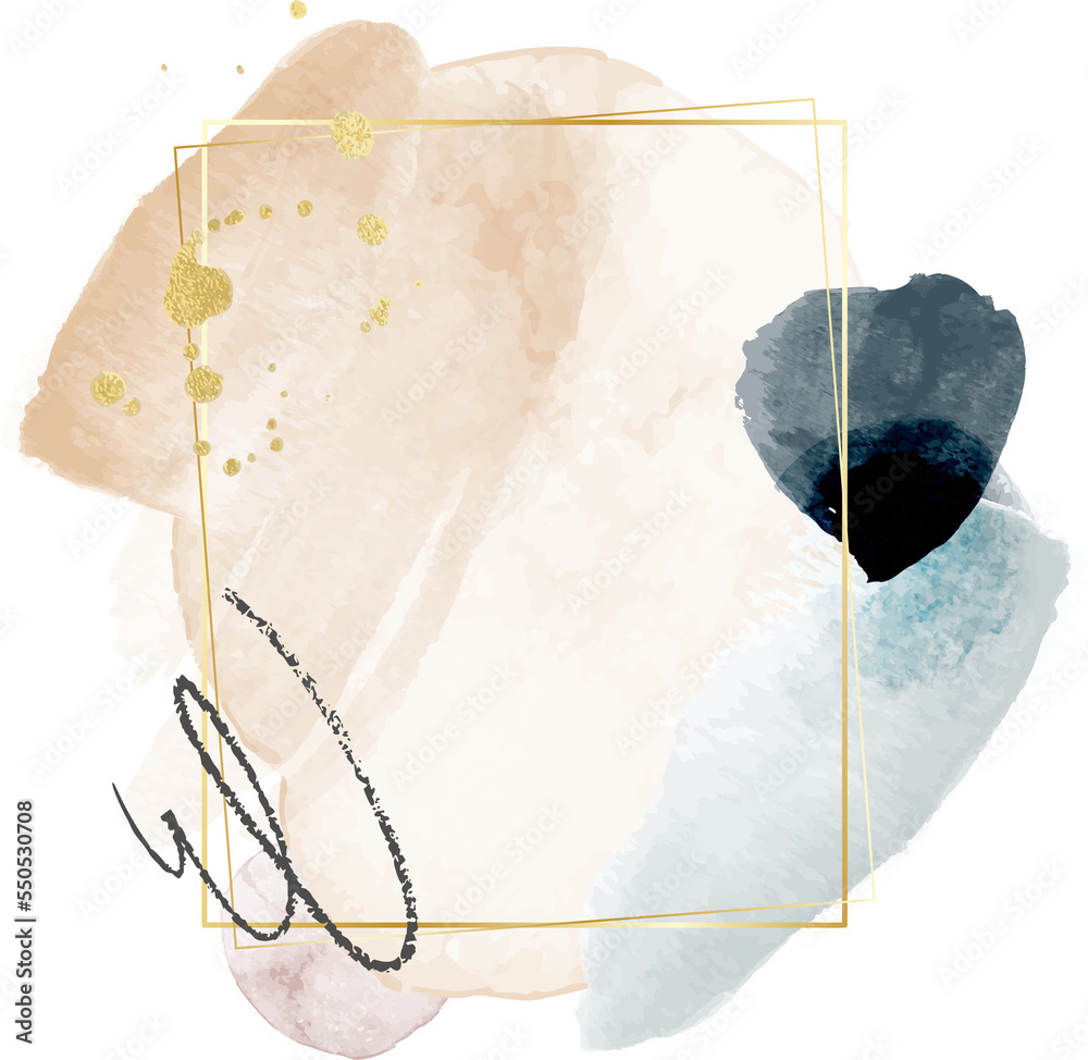 Watercolor frame background Stock Illustration | Adobe Stock
