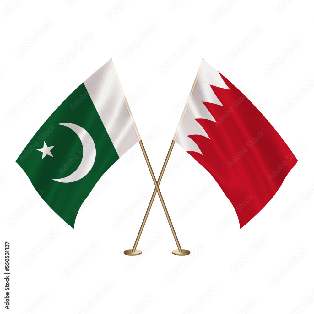 Bahrain,Pakistani flag together Stock Vector | Adobe Stock