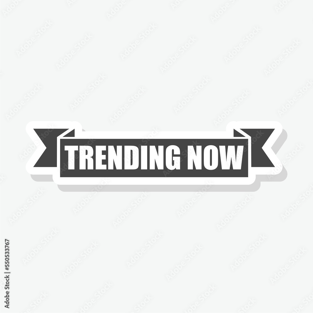 Trending now sticker icon logo Stock Illustration | Adobe Stock