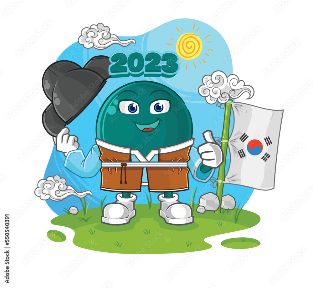 2023 korean culture vector. cartoon character เวกเตอร์สต็อก | Adobe Stock