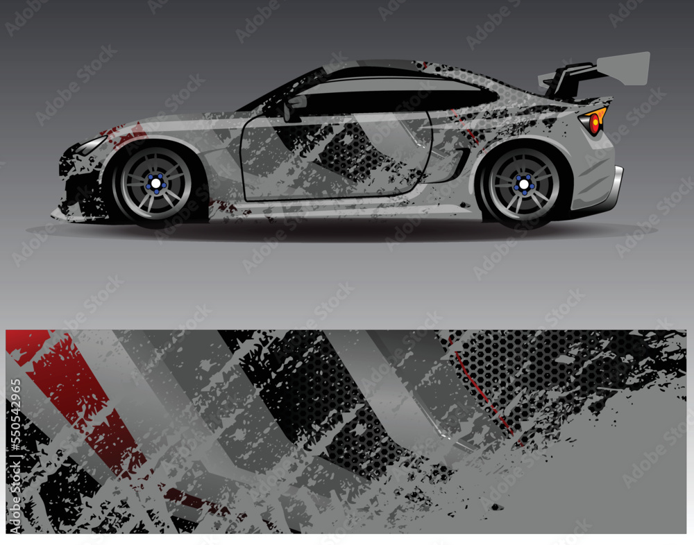 Vektorová grafika „Car wrap design vector. Graphic abstract stripe ...