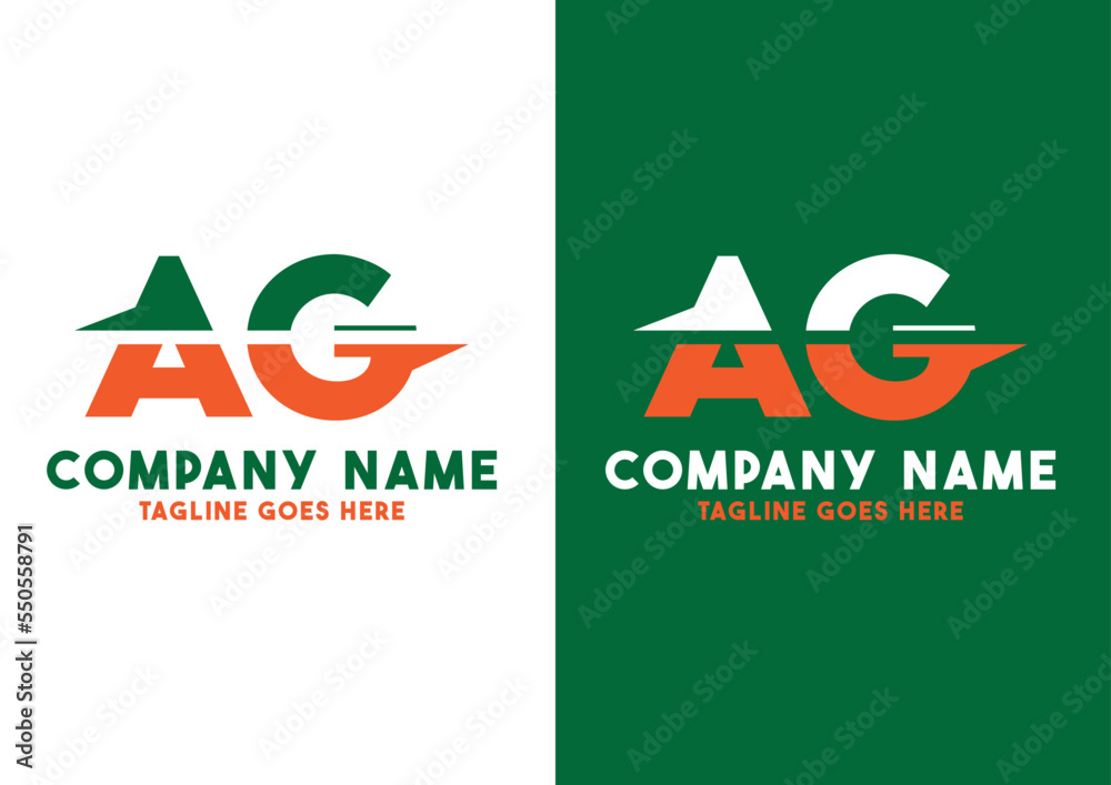 Letter AG logo design vector template, AG logo Stock Vector | Adobe Stock