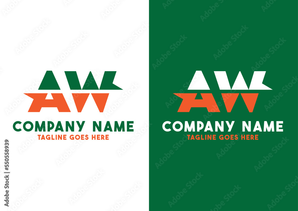 Letter AW logo design vector template, AW logo Stock Vector | Adobe Stock