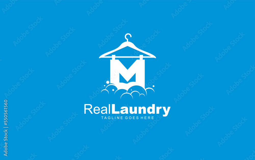 M logo LAUNDRY for branding company. letter template vector illustration for your brand. Stock ...