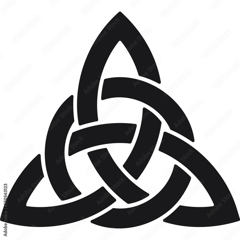 Celtic symbol, trinity knot, black. Symbol made with Celtic knots to ...