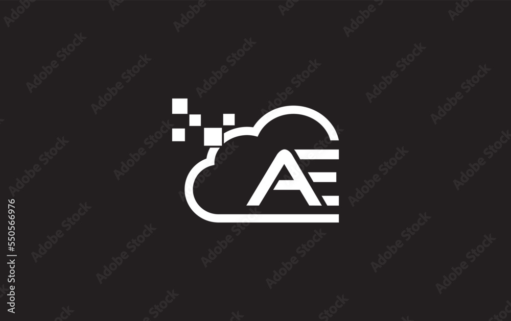 Cloud technology logo and Cloud Tech monogram Template and science and ...
