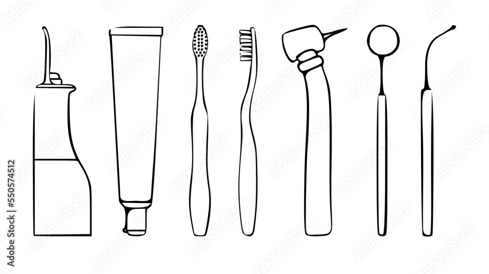 Dentist equipment set. Professional medical instruments and equipment ...