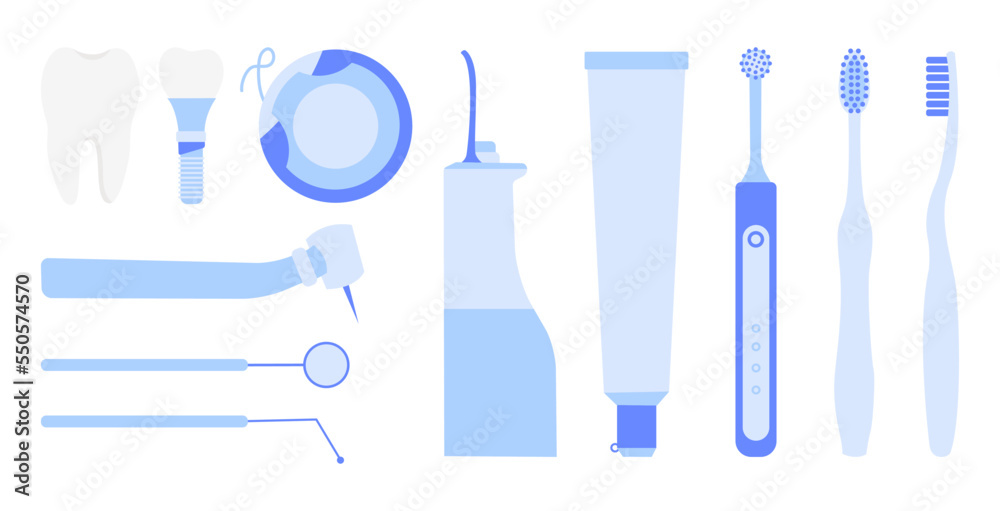 Dentist equipment set. Professional medical instruments and equipment ...