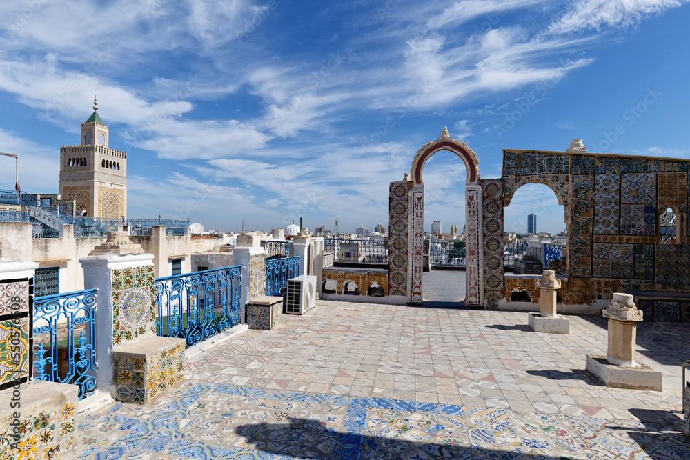 View of the Old Medina of Tunis, Unesco. Around 700 monuments ...