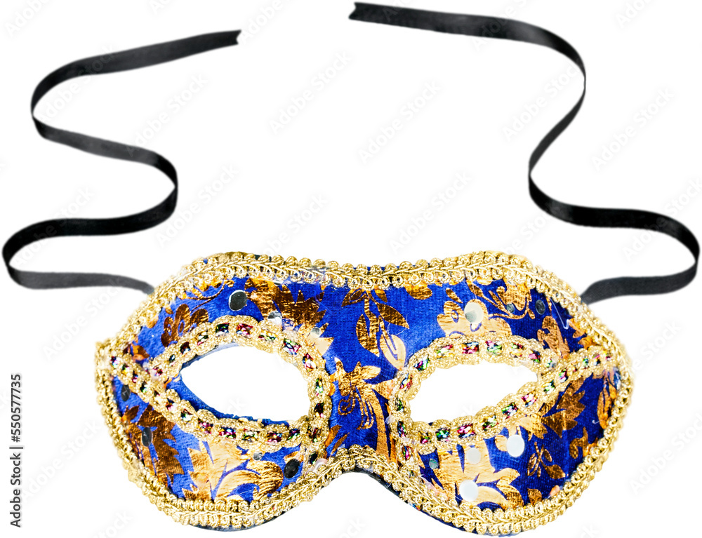 Blue and gold masquerade mask Stock Photo | Adobe Stock