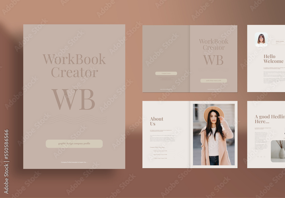 Workbook Template Layout Stock Template | Adobe Stock