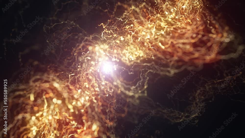 Abstract Arabesque Strings Waving Fx Background/ 4k animation of an ...