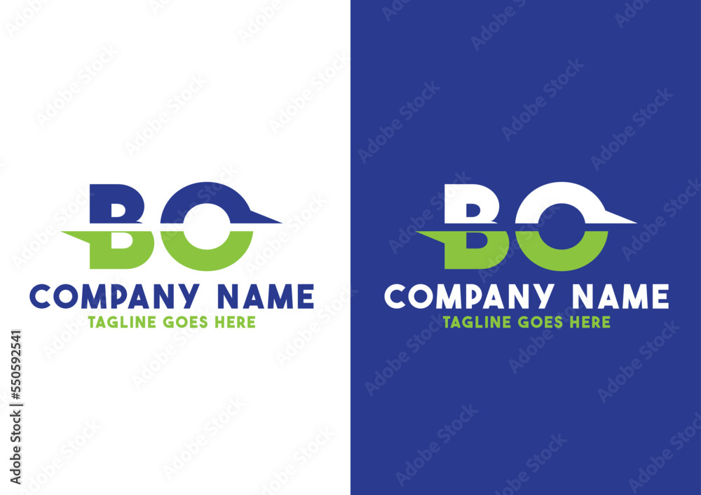 Letter BO logo design vector template, BO logo Stock Vector | Adobe Stock