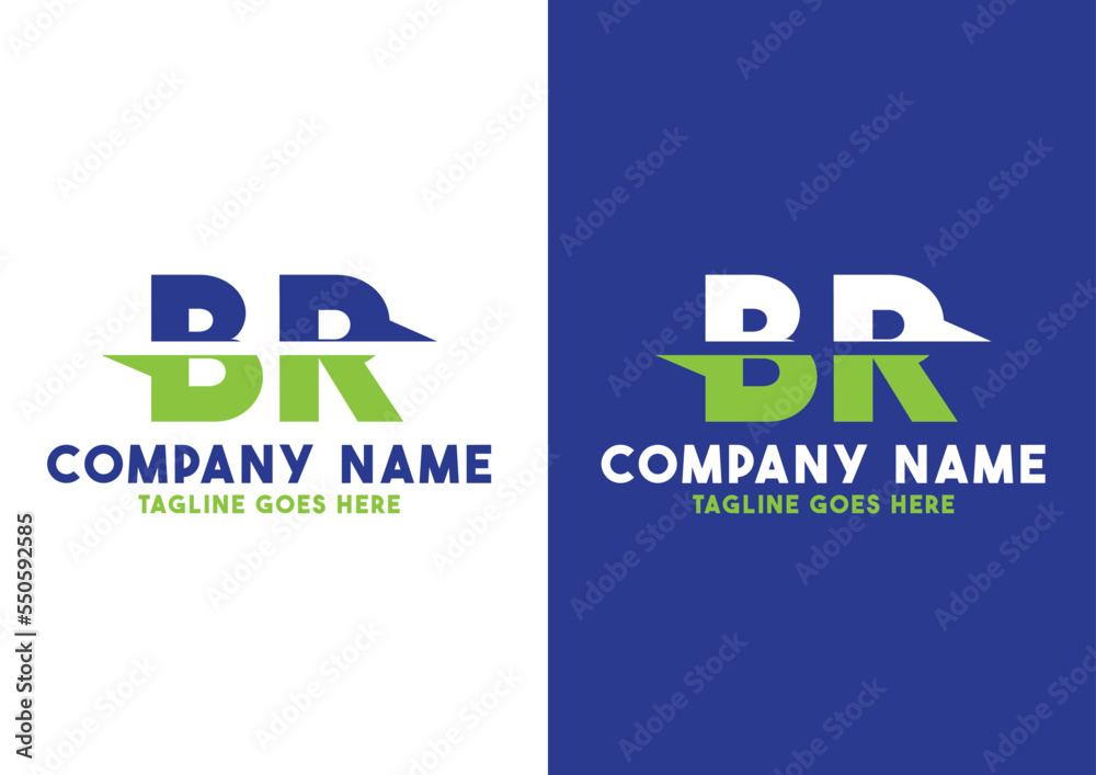 Letter BR logo design vector template, BR logo Stock Vector | Adobe Stock